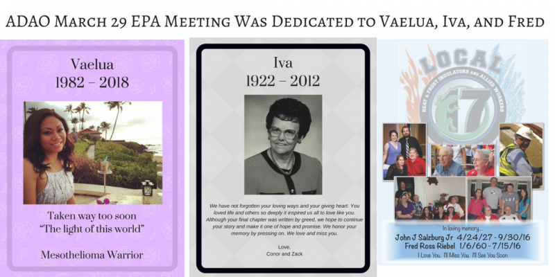 Stakeholders Urged EPA to Include Asbestos Legacy Use and the Libby ...