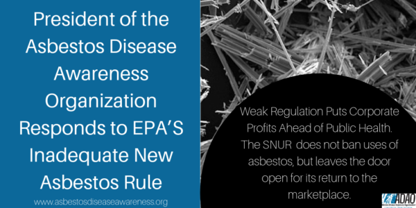 President of the Asbestos Disease Awareness Organization Responds to ...