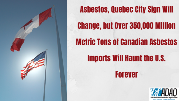 Asbestos Quebec City Sign Will Change, but Over 350,000 Million Metric ...