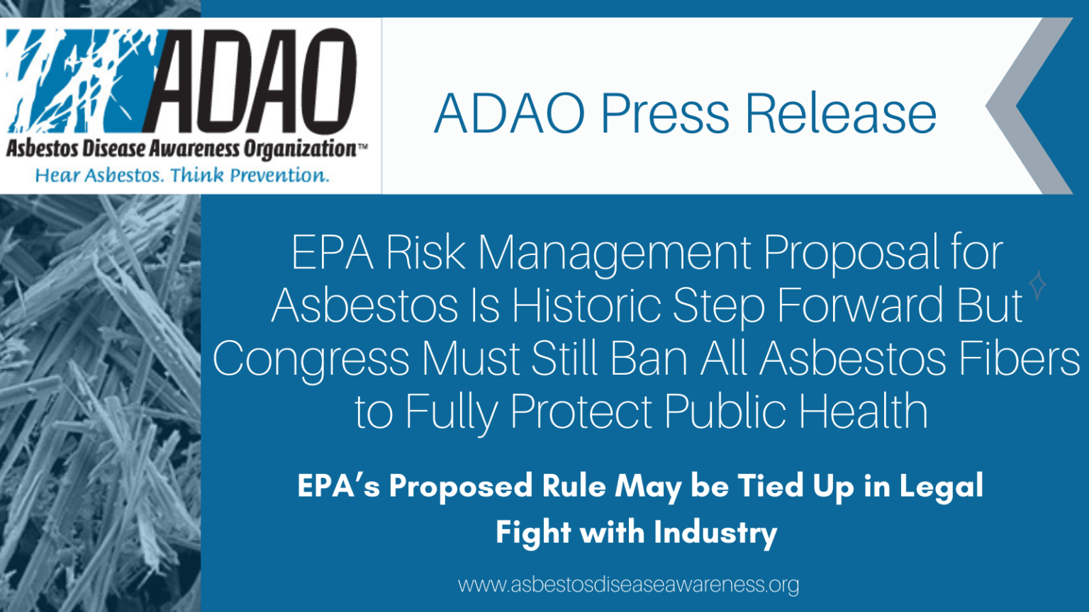 RELEASE: EPA Risk Management Proposal for Chrysotile Asbestos Is ...