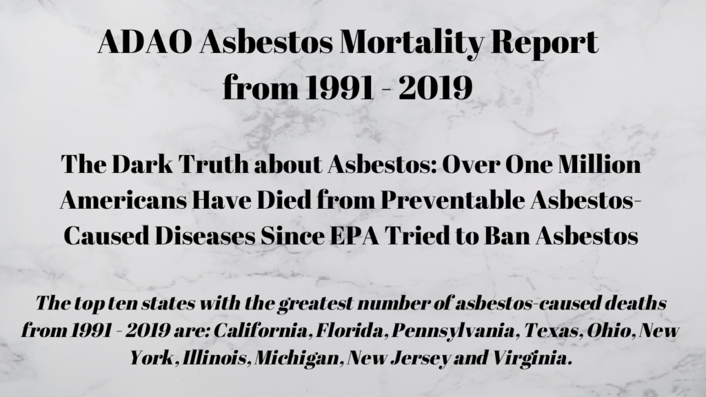 ADAO Asbestos Mortality Report from 1991 - 2019 || The Dark Truth about ...