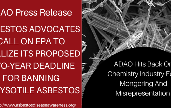 Press Releases - ADAO - Asbestos Disease Awareness Organization