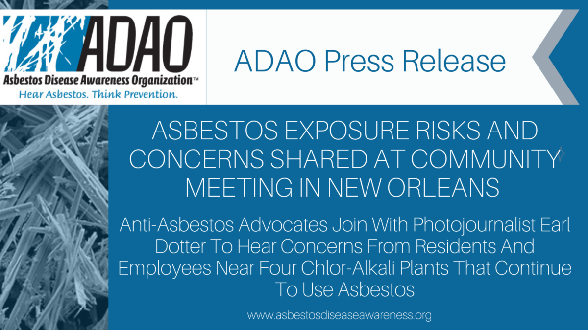 ASBESTOS EXPOSURE RISKS AND CONCERNS SHARED AT COMMUNITY MEETING IN NEW ...