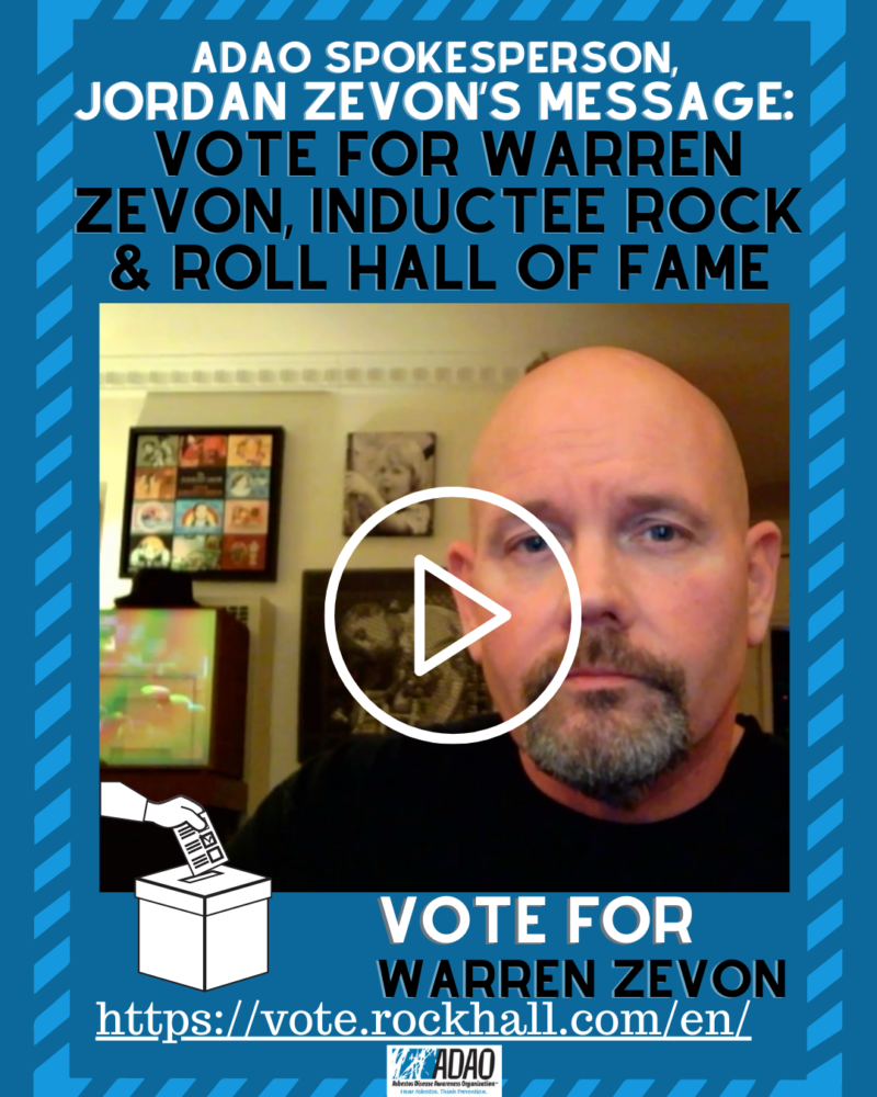 ADAO National Spokesperson, Jordan Zevon Releases Video in Support of ...