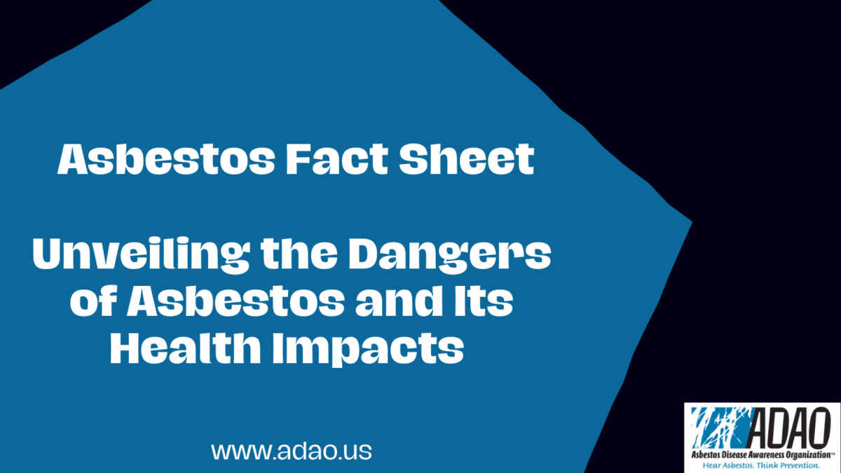 Asbestos Awareness Disease Organization Asbestos Fact Sheet ...