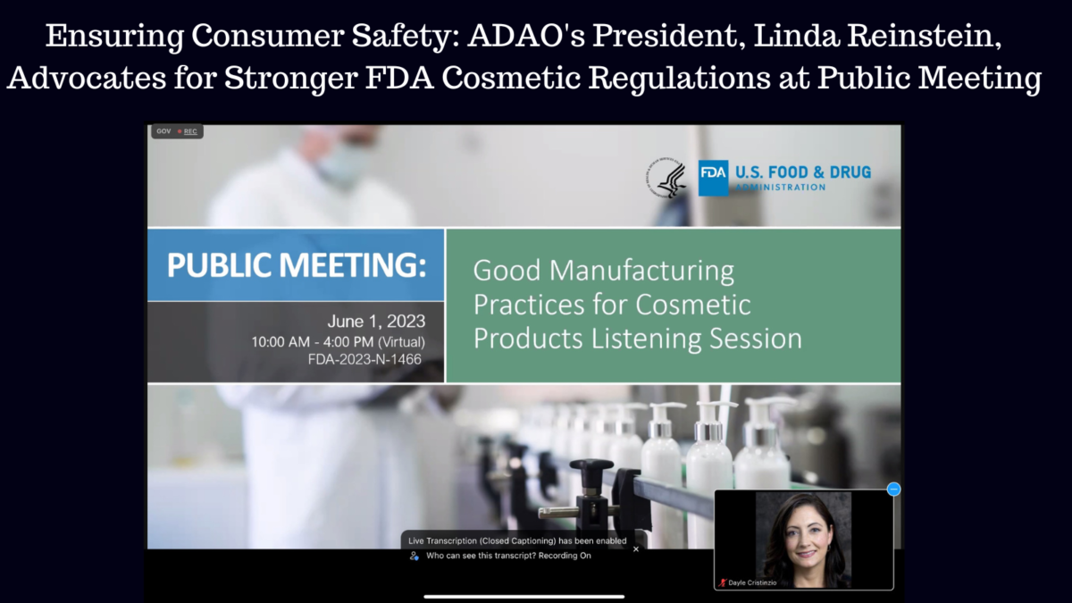 Ensuring Consumer Safety: ADAO's President, Linda Reinstein, Advocates ...