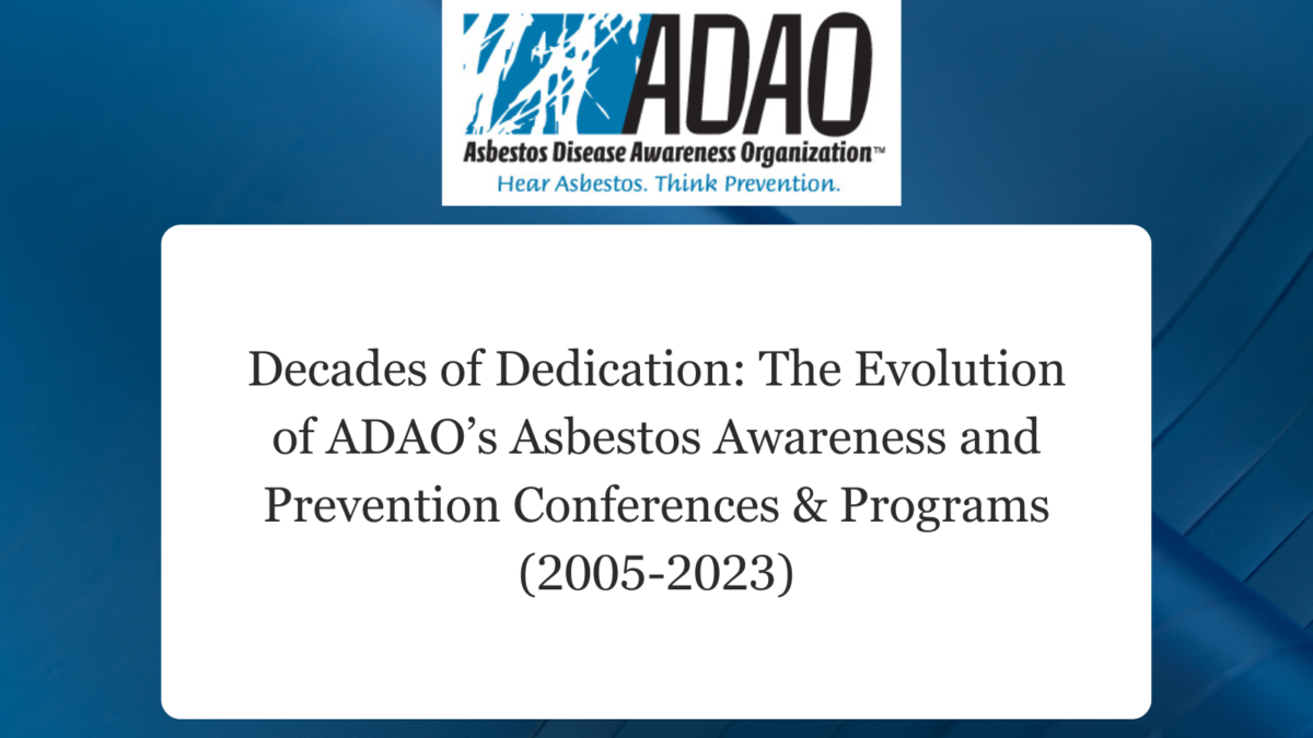 Decades of Dedication: The Evolution of ADAO's Asbestos Awareness and ...